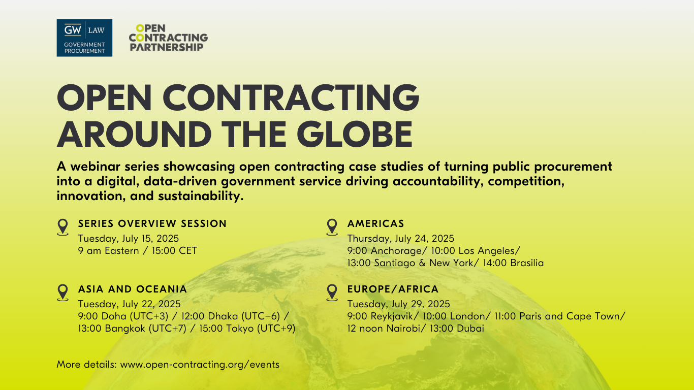 Open contracting around the globe - a webinar series of best practice ...